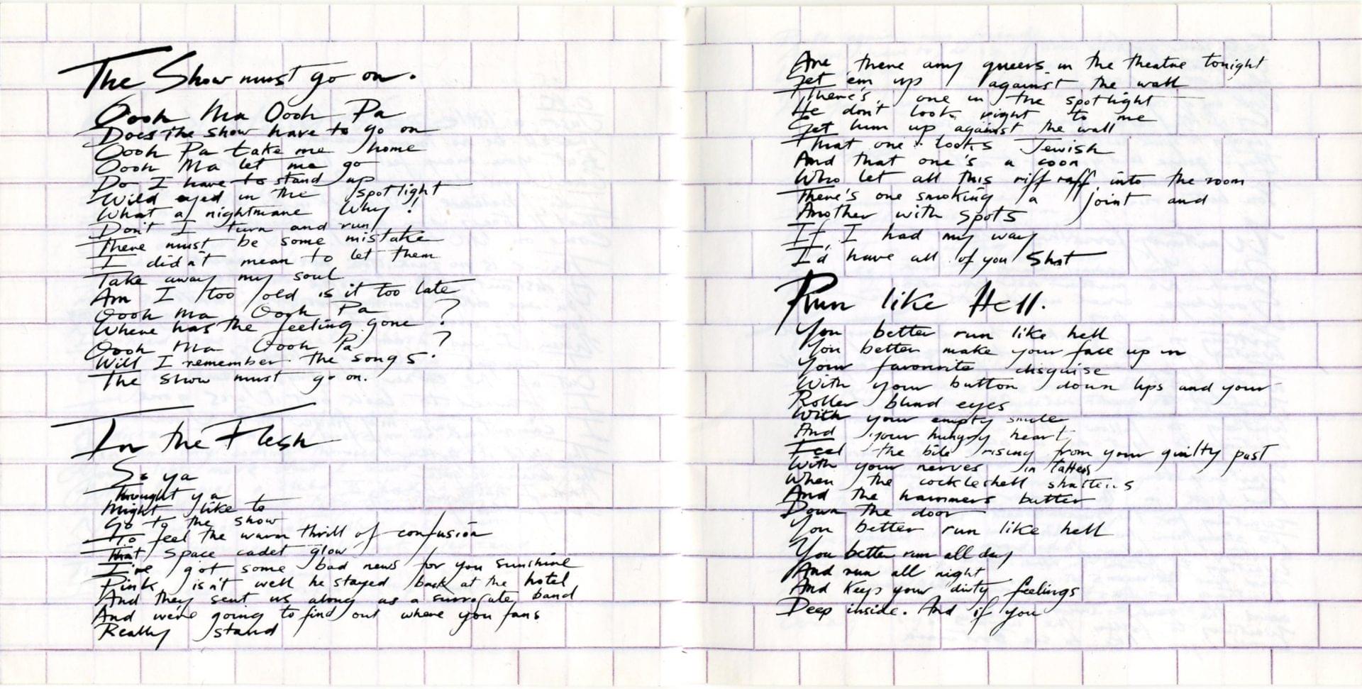 Pink Floyd: The Wall - Analisi letteraria brano per brano con testi e video